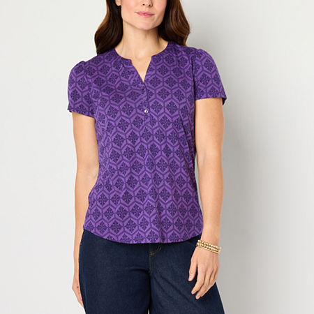 Click here for Liz Claiborne Womens Split Crew Neck Short Sleeve... prices