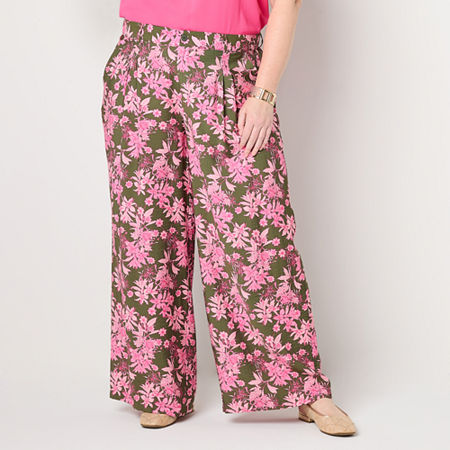 Click here for Liz Claiborne Womens Wide Leg Mid Rise Plus Pull-O... prices