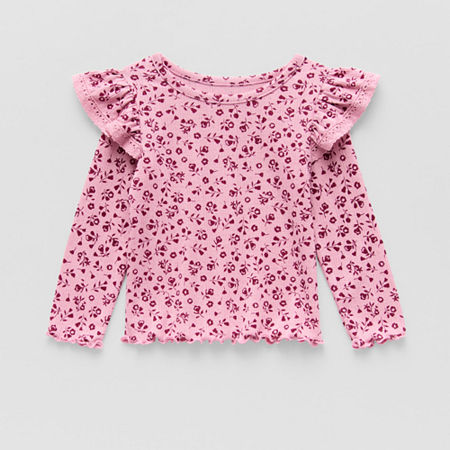 Click here for Okie Dokie Baby Girls Round Neck Long Sleeve T-Shi... prices