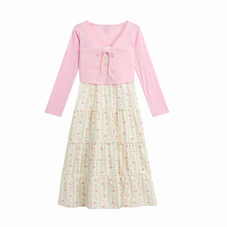 Click here for by&by girl Big Kid Girls Floral 2-pc. Dress Set  1... prices