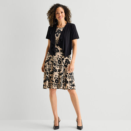 Click here for Perceptions Womens Floral Jacket Dress  Small  Bei... prices