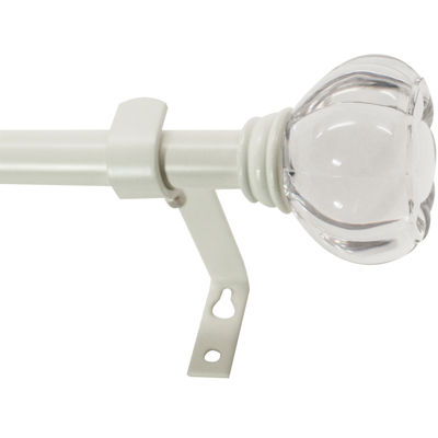 Decopolitan Clear Acrylic Crown Adjustable Curtain Rod, Color: Clear ...
