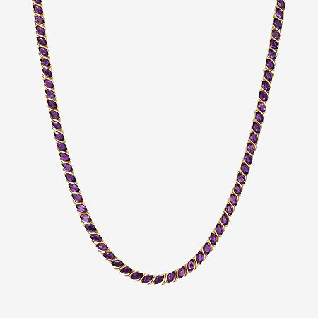 Click here for Womens Purple Amethyst 18K Gold Over Silver Tennis... prices