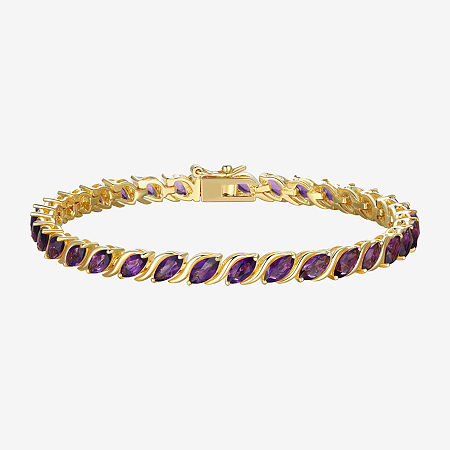 Click here for Womens Genuine Purple Amethyst 18K Gold Over Silve... prices