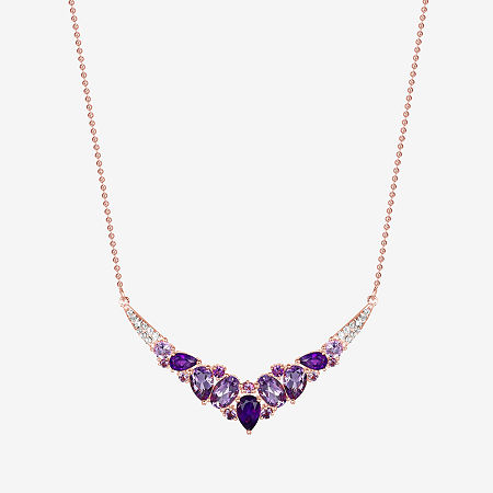 Click here for Womens Purple Amethyst 14K Rose Gold Over Silver 1... prices