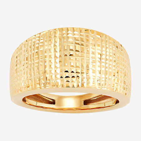 Click here for Made in Italy Textured Womens 11.5MM 14K Gold Dome... prices