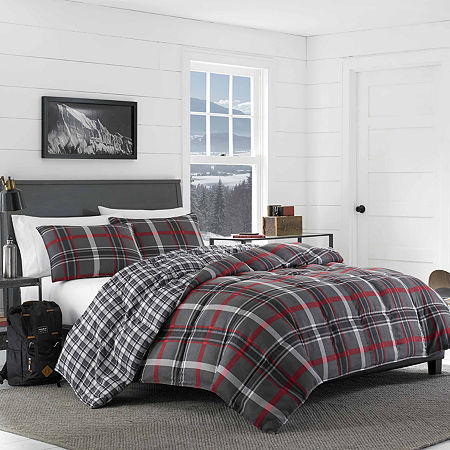 Click here for Eddie Bauer Willow Plaid Midweight Comforter Set... prices