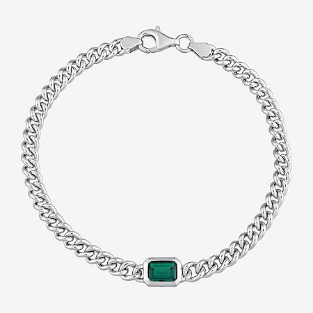 Click here for Womens Sterling Silver 7.5 Inch Solid Curb Chain B... prices