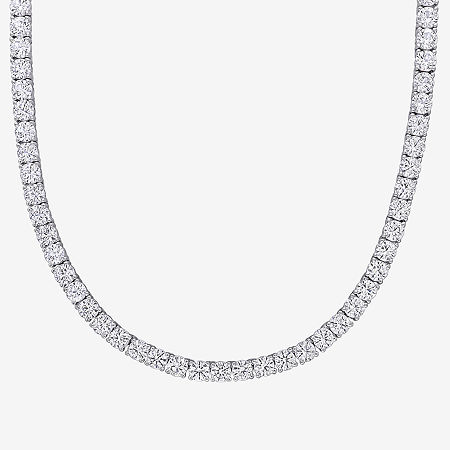 Click here for Womens White Sapphire Sterling Silver 17 Inch Tenn... prices