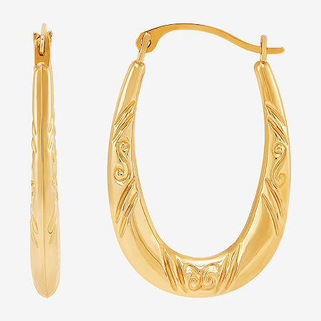 Click here for Womens 14K Gold 15.8mm Round Hoop Earrings  One Si... prices