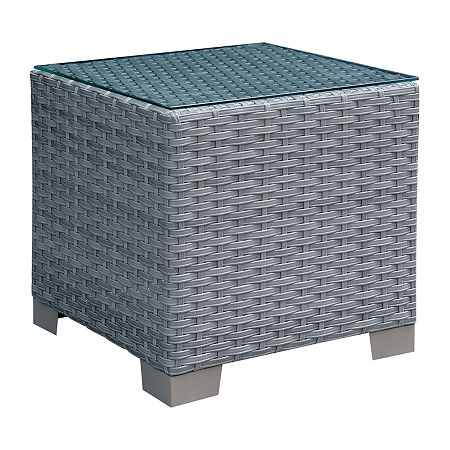 Click here for Zurcher Glass Top Weather Resistant Side Table  On... prices
