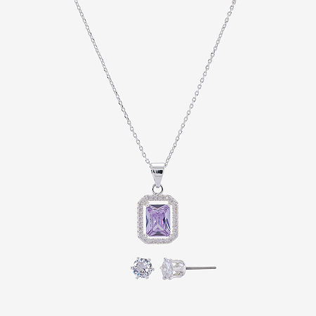 Click here for Sparkle Allure Halo Womens Purple Cubic Zirconia P... prices