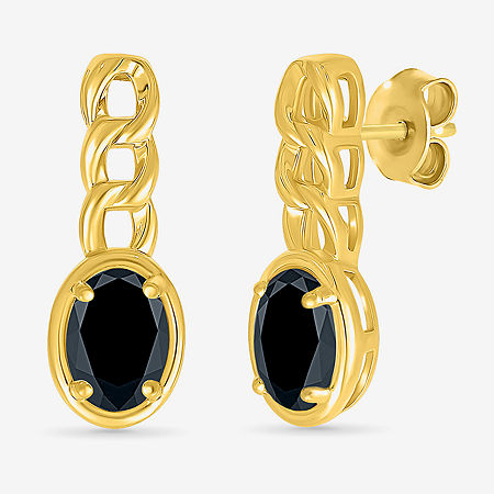 Click here for Genuine Black Onyx 10K Gold Sterling Silver 19mm O... prices
