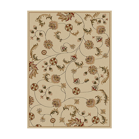 Closeout! Km Home Pesaro Flores 55 x 77 Area Rug - Ivory