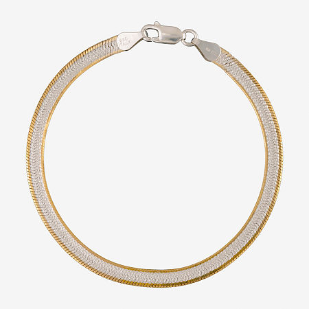 Click here for Womens 24K Gold Over Silver 7.5 Inch Solid Herring... prices