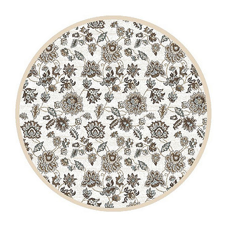 Click here for Pisa Floral Traditional Indoor Round Area Rug  One... prices