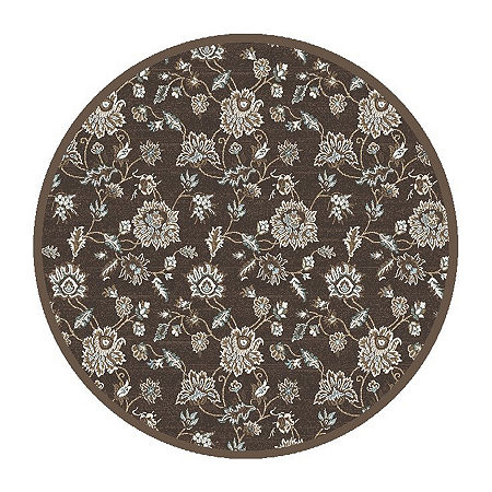 Click here for Pisa Floral Traditional Indoor Round Area Rug  One... prices