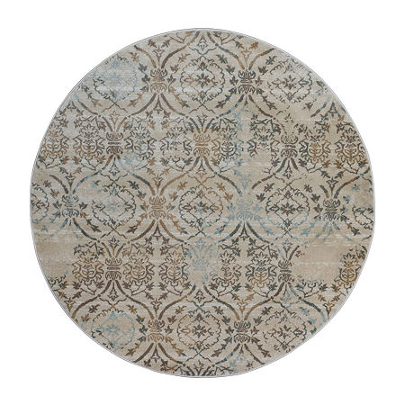 Click here for Radici Pisa Casual Modern Geometric Round Area Rug... prices