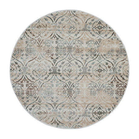 Click here for Radici Pisa Casual Modern Geometric Round Area Rug... prices