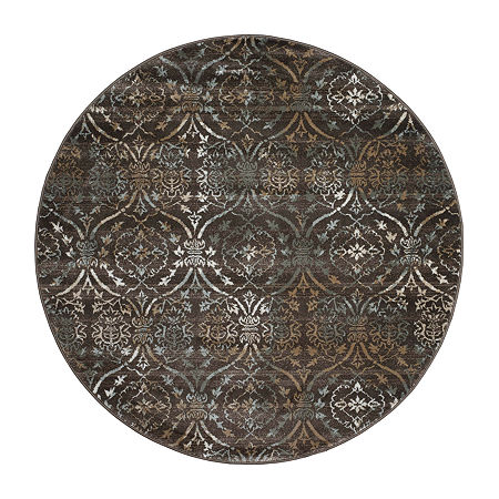 Click here for Radici Pisa Casual Modern Geometric Round Area Rug... prices