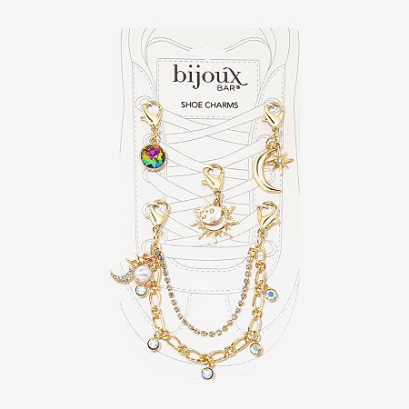 Click here for Bijoux Bar Gold Tone Moon Star Shoe Charm  One Siz... prices