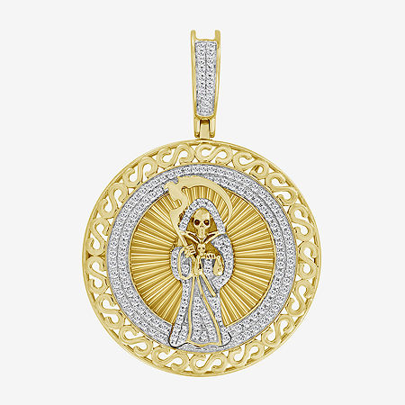 Click here for Santa Muerte Mens 1/3 CT. T.W. Natural White Diamo... prices