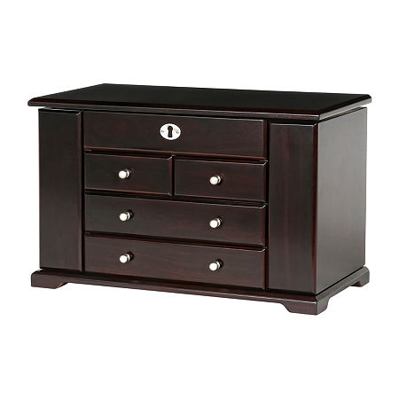Click here for Mele Co. Ellington Wooden Jewelry Box - Dark Brown prices