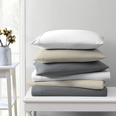 Purity Home Aireolux 1000 Thread Count Egyptian Cotton Sateen 4-Pc. Sheet Set  Queen - Ivory