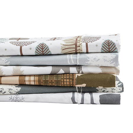Click here for Linery Rustic Lodge Sheet Set  One Size  Green prices