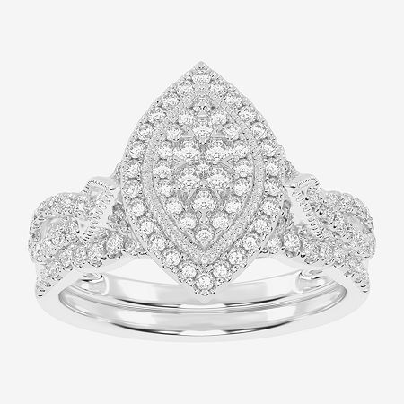 Click here for Womens 1/2 CT. T.W. Natural White Diamond 10K Whit... prices