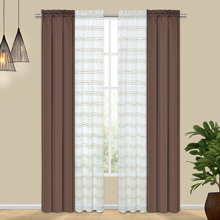 Click here for Achim Rod Pocket Room Darkening Set of 4 Curtain P... prices