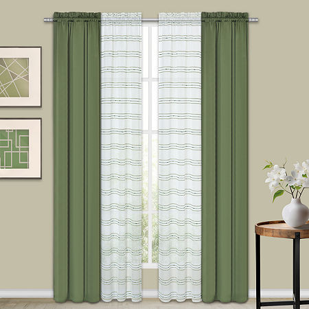 Click here for Achim Rod Pocket Room Darkening Set of 4 Curtain P... prices