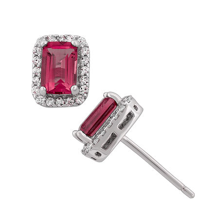 Click here for Lab-Created Ruby Sterling Silver Earrings  One Siz... prices