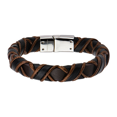 Click here for Inox Jewelry Mens Stainless Steel Black & Brown Wo... prices