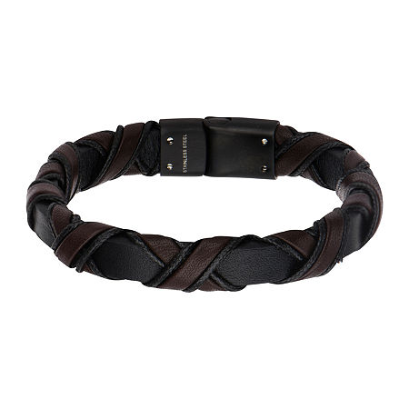 Click here for Inox Jewelry Mens Black IP Stainless Steel & Brown... prices