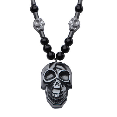 Click here for Inox Jewelry Mens Hematite Skull With Black Agate... prices