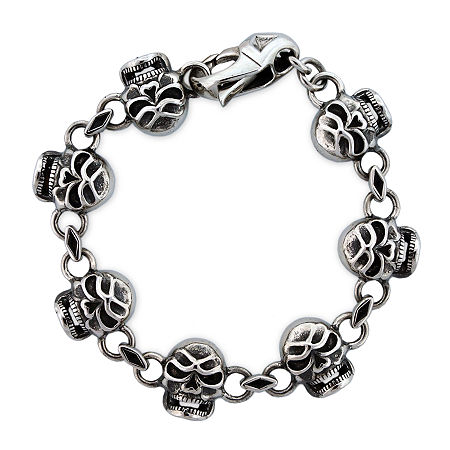 Click here for Mens Stainless Steel Skull Chain Bracelet  One Siz... prices