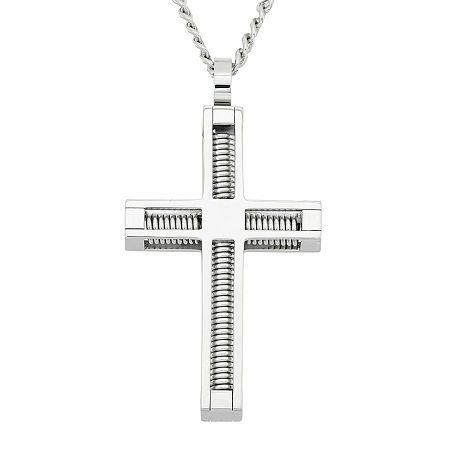 Click here for Mens Stainless Steel Cross Pendant  One Size prices