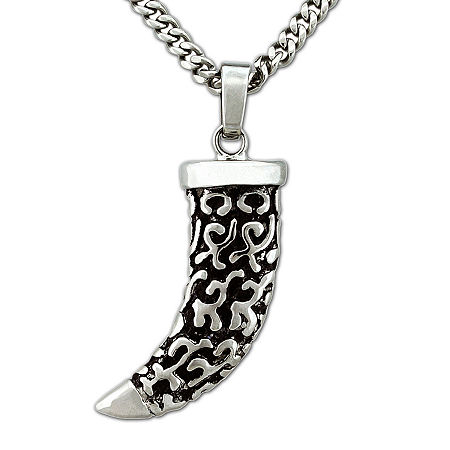 Click here for Mens Stainless Steel Horn Tusk Pendant  One Size prices
