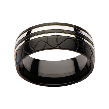 Click here for Inox Jewelry Mens Stainless Steel & Black IP Ring... prices