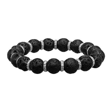 Click here for Inox Jewelry Mens Black Lava  Zinc & Stainless Ste... prices