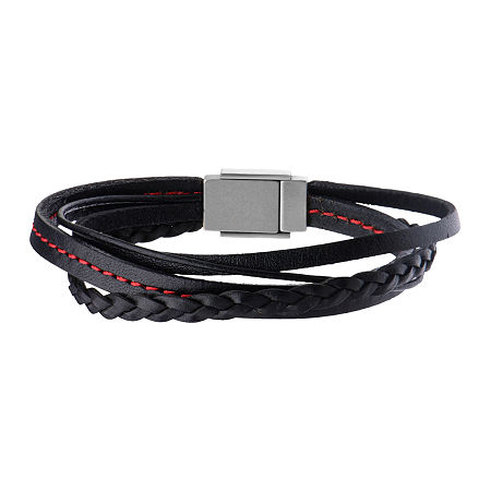 Click here for Inox Jewelry Mens Stainless Steel & Leather Bracel... prices