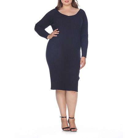 Click here for White Mark Womens Plus Long Sleeve Casual Bodycon... prices