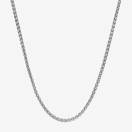 Click here for Mens Stainless Steel 3mm Wheat Chain  One Size  Wh... prices