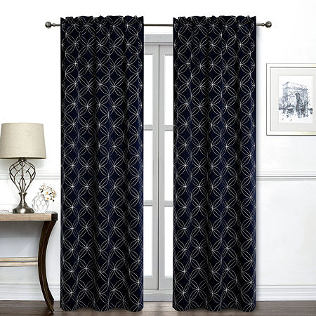 Click here for Regal Home Perth Geometric Embroidery Rod Pocket B... prices