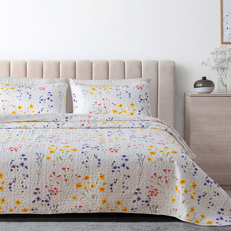 Click here for Linery Colorful Floral Reversible Quilt Set  One S... prices