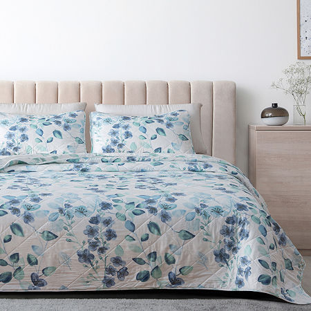 Click here for Linery Watercolor Leaves Reversible Quilt Set  One... prices