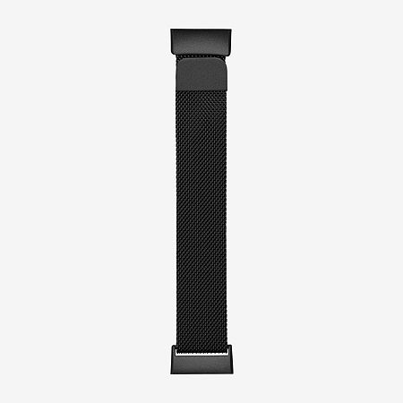 WITHit Black Stainless Steel Mesh Band designed for Fitbit Charge 3 & 4 - Black