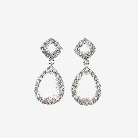 Click here for Vieste Rosa Halo Womens Green Crystal Pear Drop Ea... prices