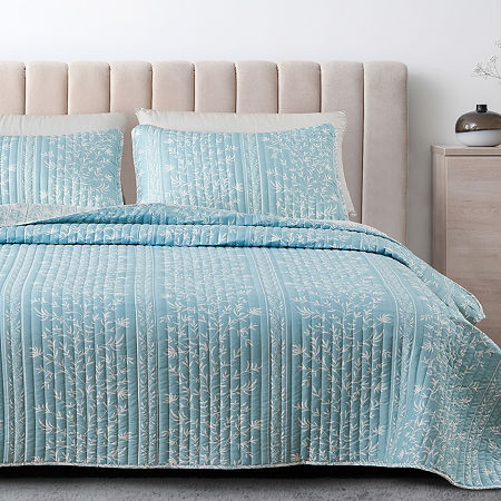 Click here for Linery Floral Striped Reversible Quilt Set  One Si... prices